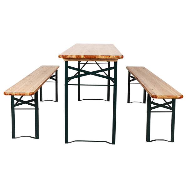 Festival Wooden Folding Beer Table & Bench Set - Standard 6ft (1800mm ...
