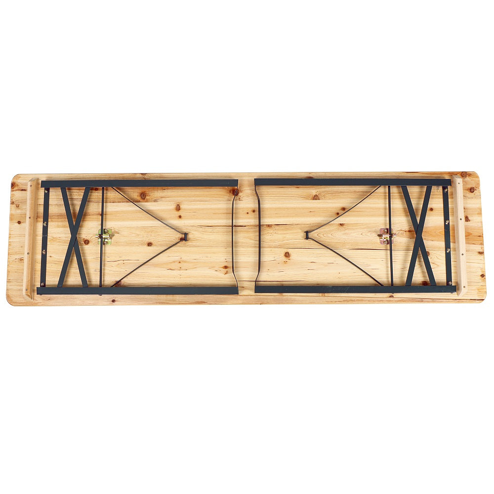 Festival Outdoor Wooden Folding Beer Table - Slimline 6ft (1800mm ...