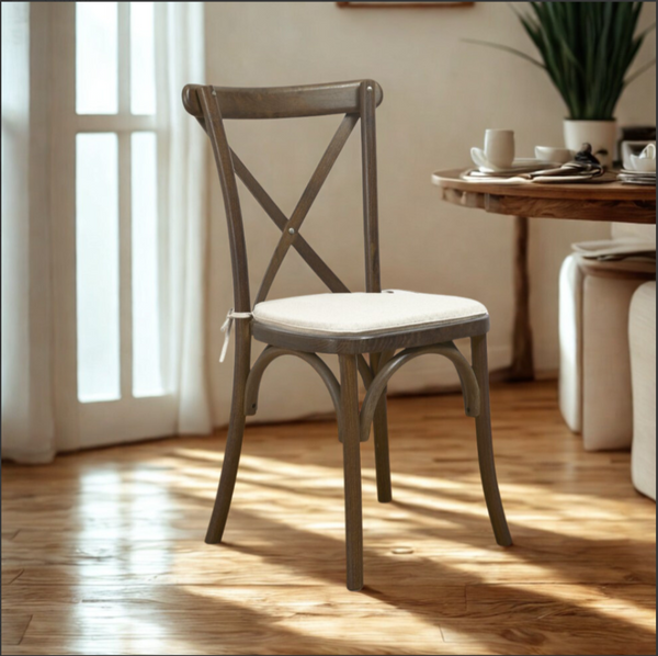 Crossback Stacking Chair - Rustic Oak – Mogo Direct
