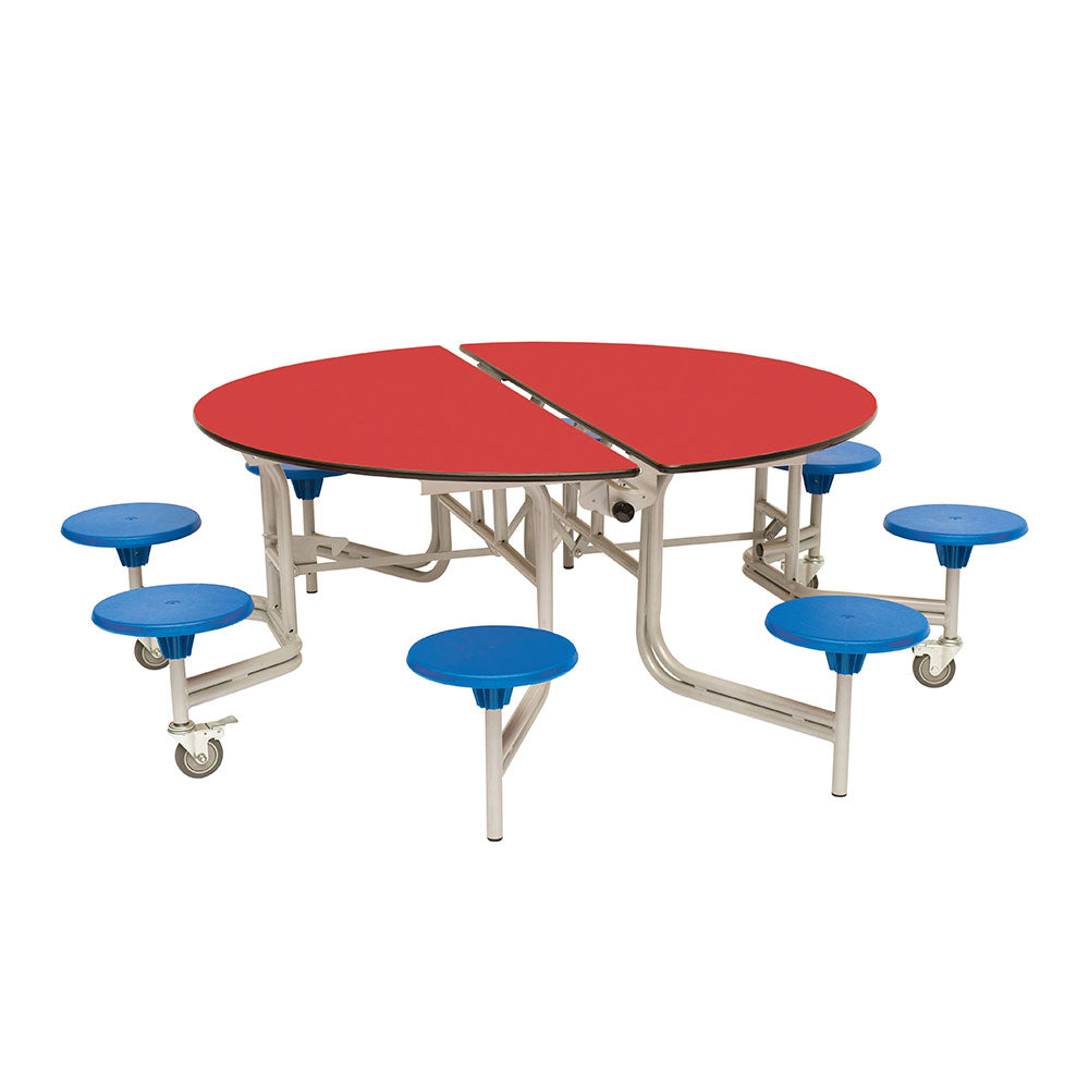 8 Seat Round Mobile Folding Table Seating Unit – Mogo Direct