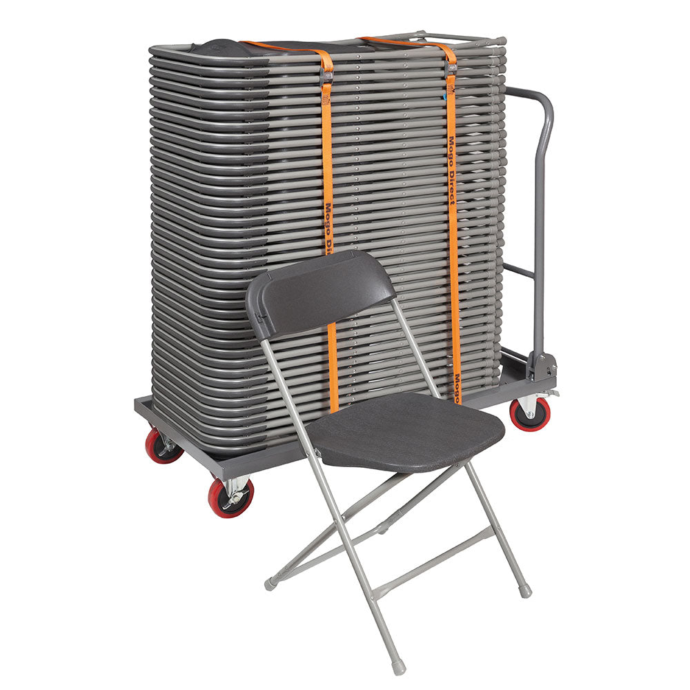 40 Classic Folding Chairs & Trolley – Mogo Direct