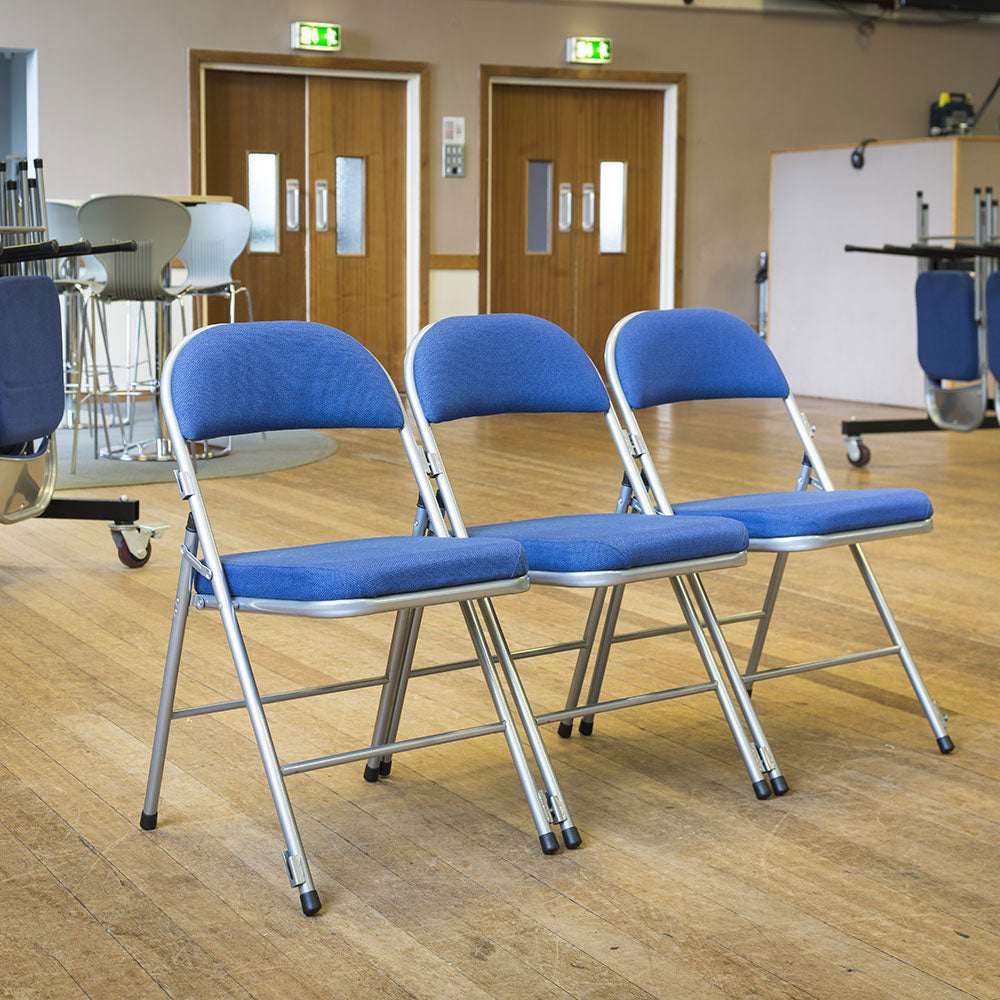Comfort Deluxe Metal Folding Chair | Padded Seat & Back | Mogo Direct